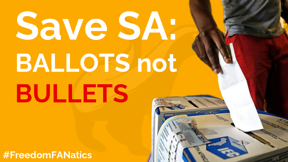 Save SA: BALLOTS not BULLETS — Institute of Race Relations